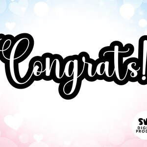 Congrats SVG Script Lettering Sign: New Baby, Pink Blue ...