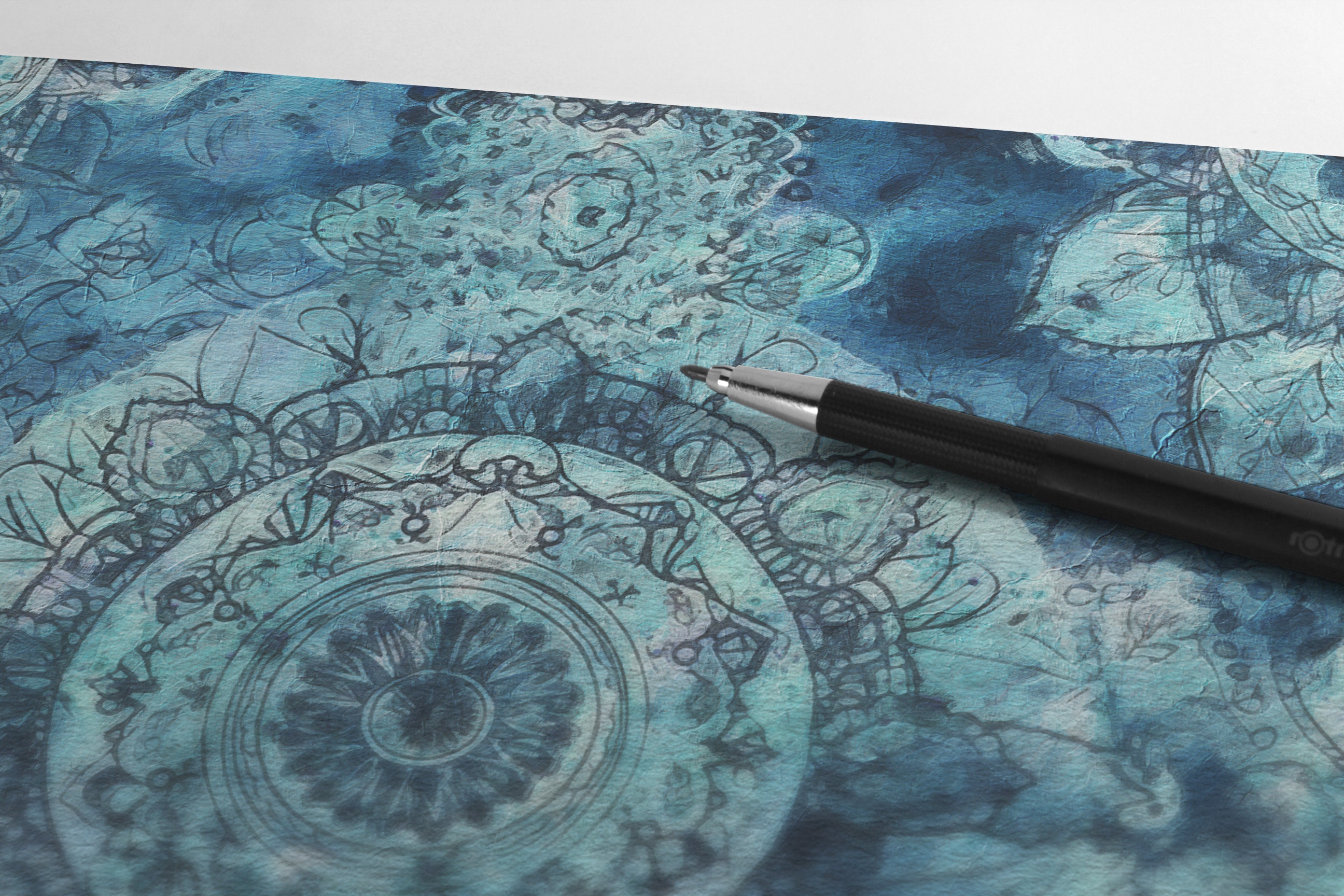 Boho Batik Digital Paper Designs, 12 Bohemian Images, Mandalas ...