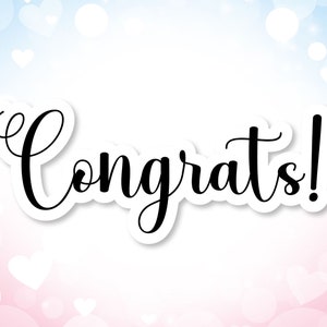 Congrats SVG Script Lettering Sign: New Baby, Pink Blue ...
