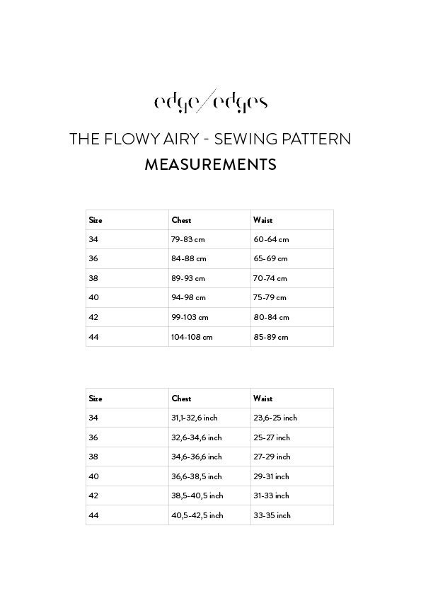 The Flowy Airy Top - Sewing Pattern - Etsy