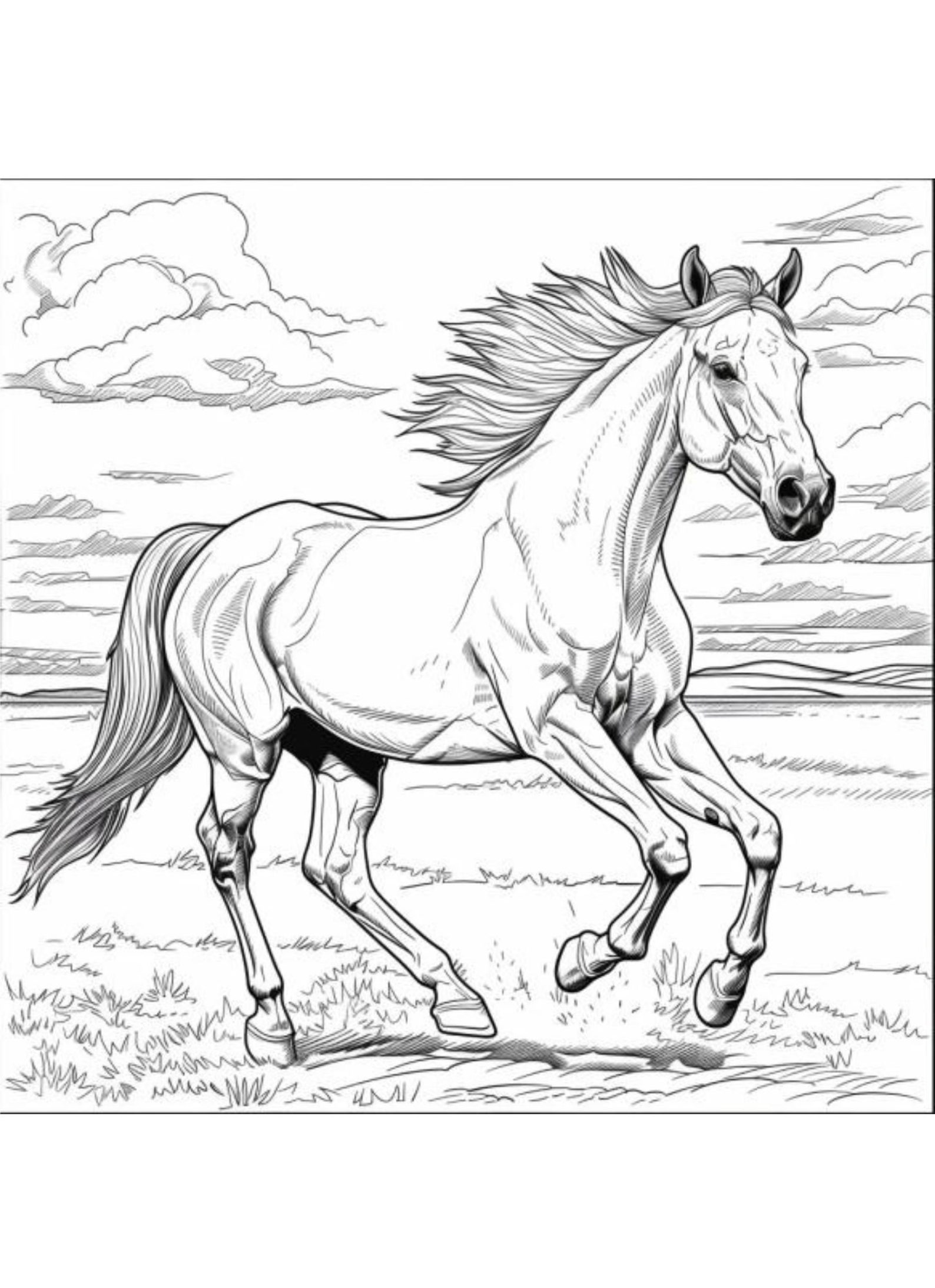 Horse Colouring Pages,40 Amazing Horse Designs, Over 20 Different ...
