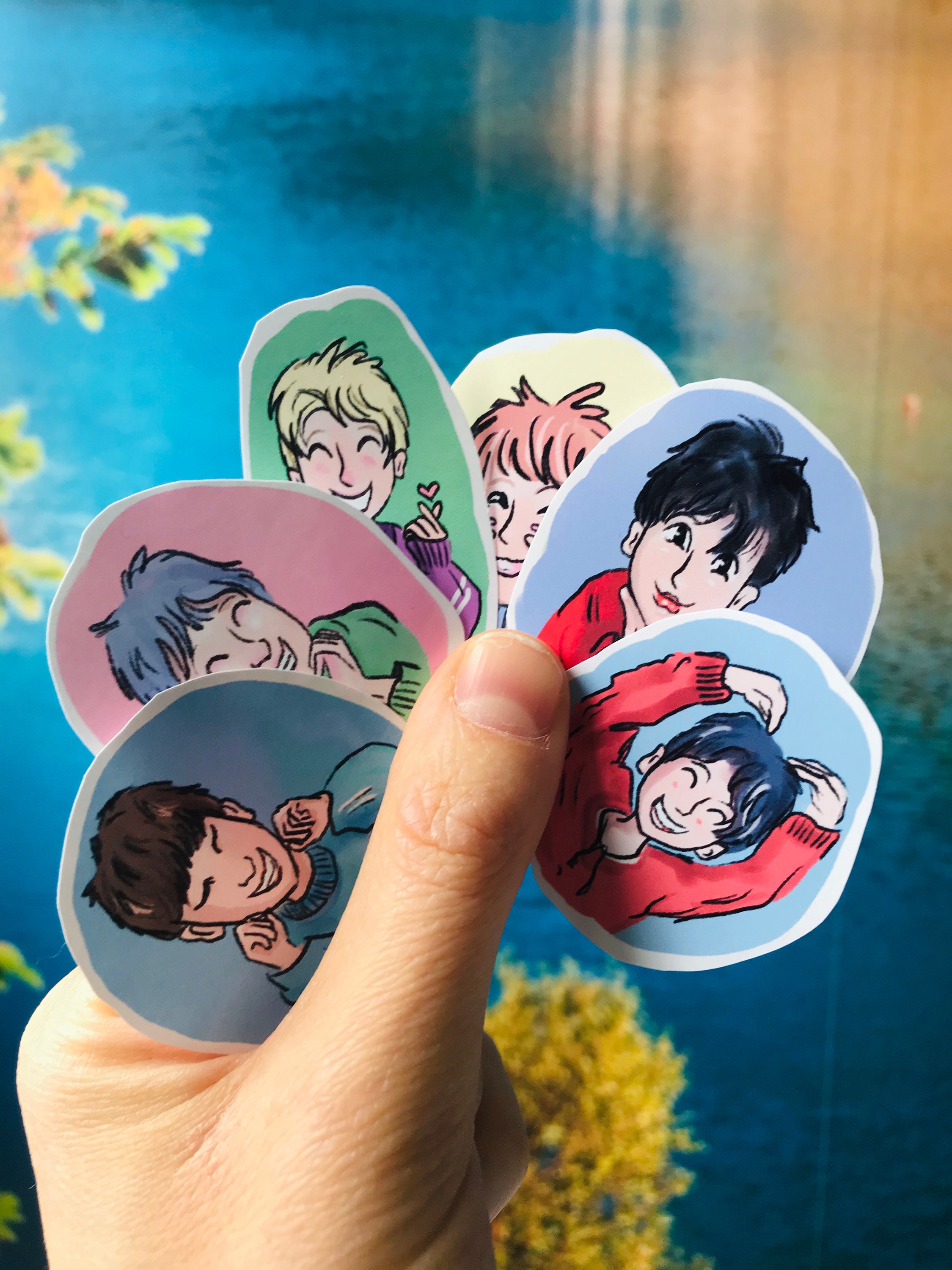 Korean Boy Stickers K-drama Stickers K-pop Aeggyo Korean Actors - Etsy