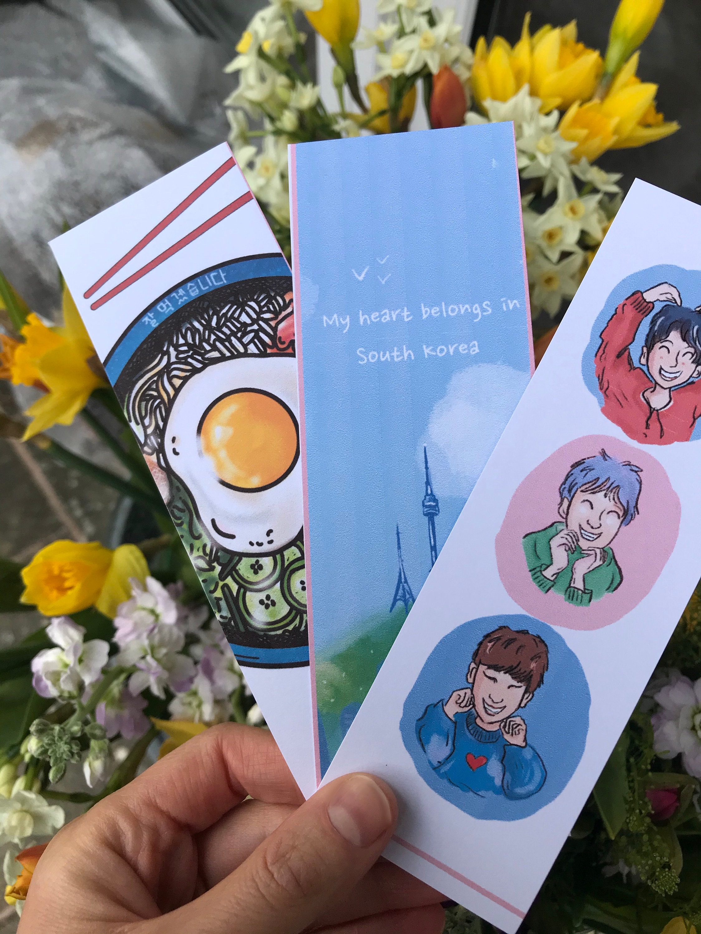 Korean Bookmark Set - Bibimbap - Seoul Tower - Cute Korean Boys - Etsy