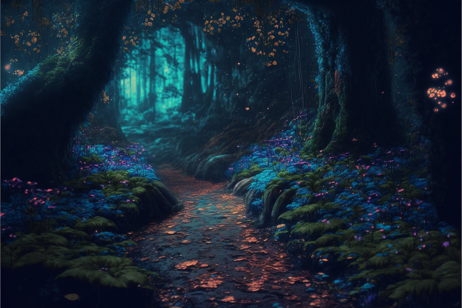 5 Enchanted Forest Wall Art Enchanted Forest Printable Digital Art ...