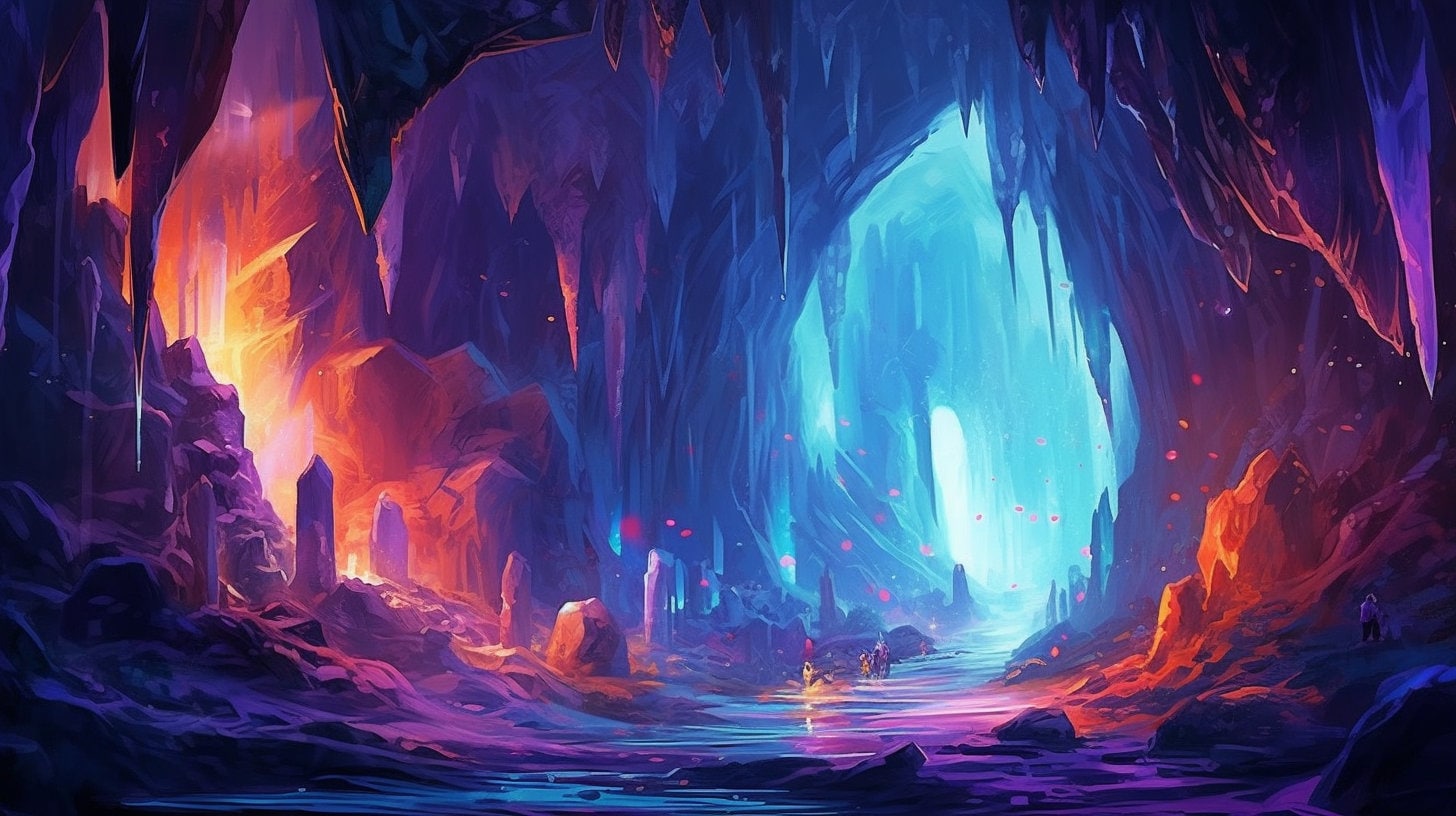 5 Fantasy Crystal Cave Wallpaper Images, Enchanted Cave Desktop ...