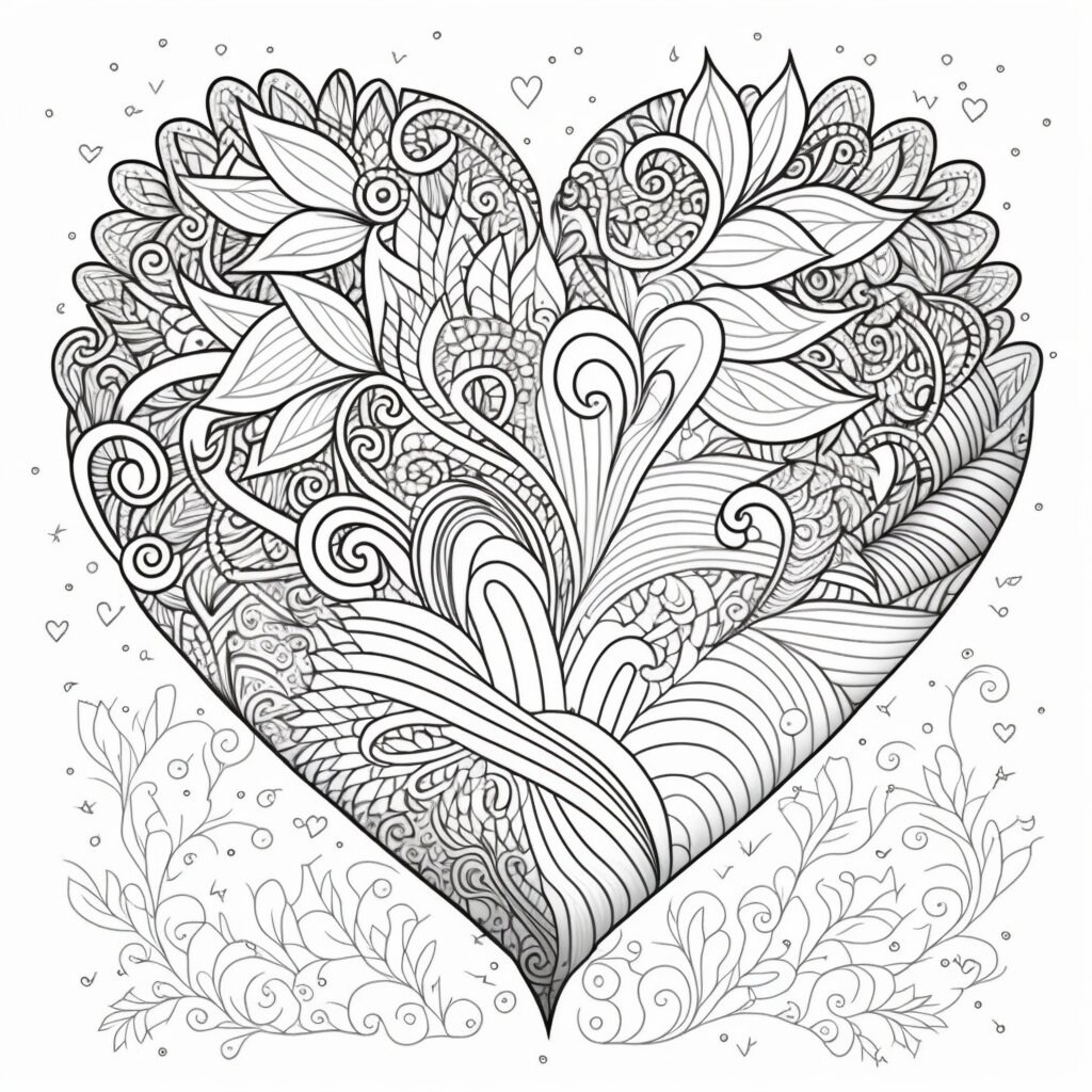 36 Page Printable Valentine's Day Coloring Book - Coloring Books for ...
