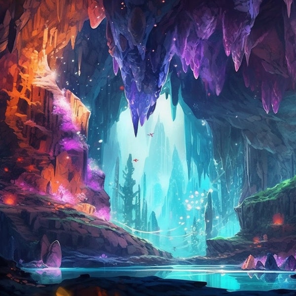 Cave Wallpaper - Etsy