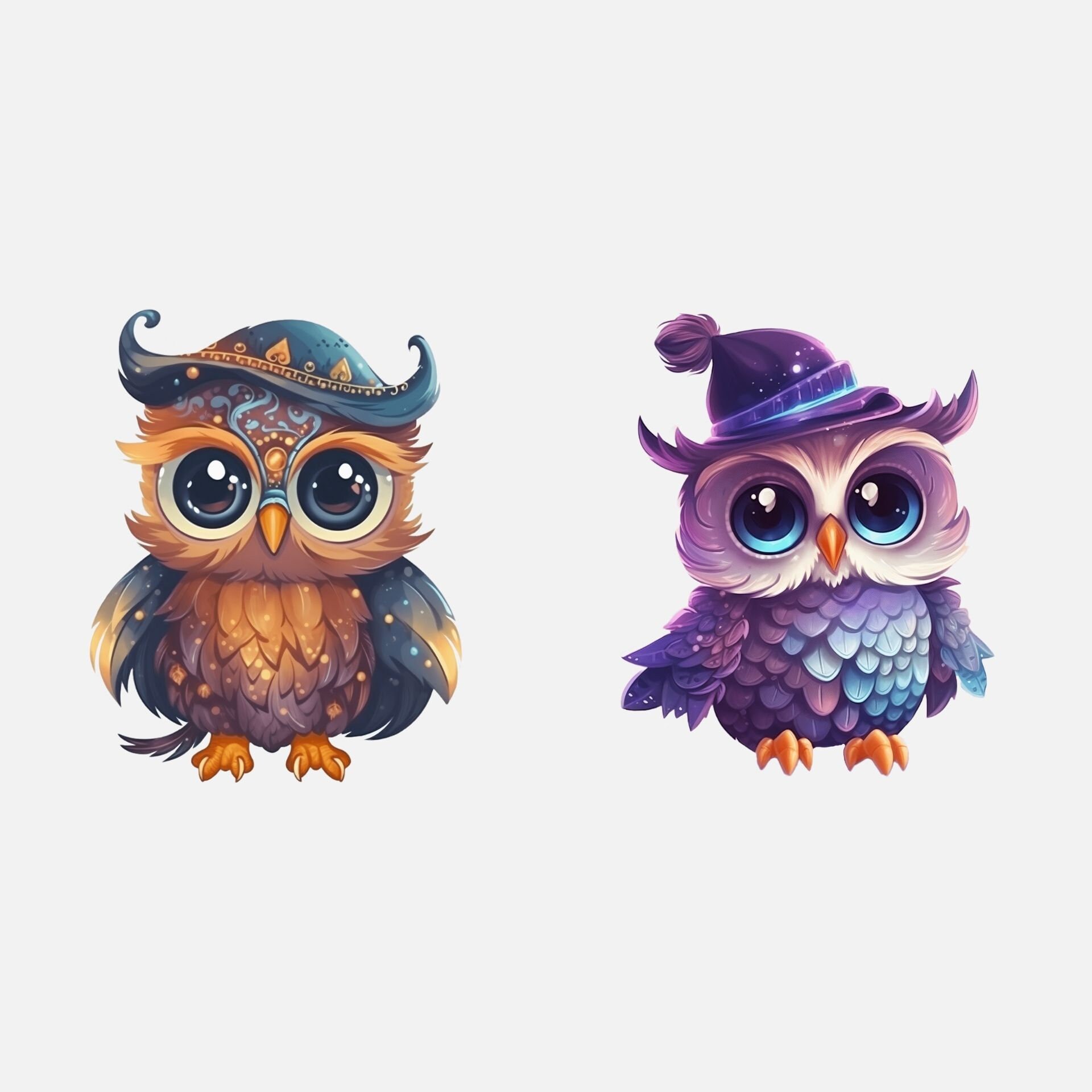 8 Fantasy Owl Clipart, Fantasy Clipart, Magic Owl PNG, Digital Magic ...