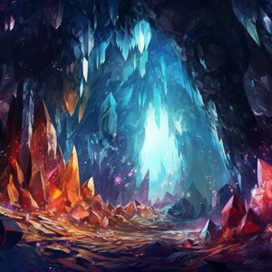 5 Fantasy Crystal Cave Wallpaper Images, Enchanted Cave Desktop ...