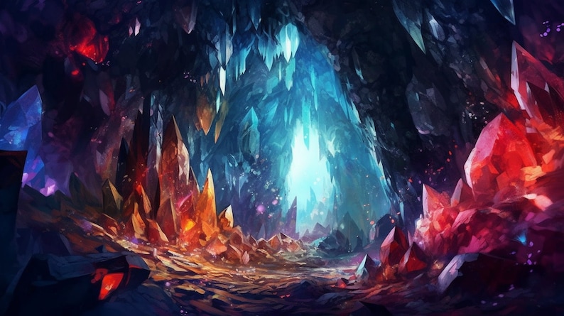 5 Fantasy Crystal Cave Wallpaper Images, Enchanted Cave Desktop ...