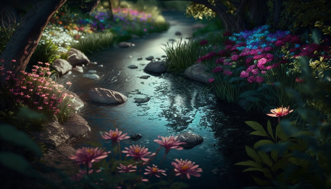 5 Enchanted River Wall Art Enchanted River Printable Digital Art ...