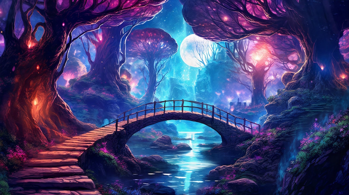 4 Fantasy Bridge Wallpaper Images, Enchanted Bridge Desktop Wallpaper ...