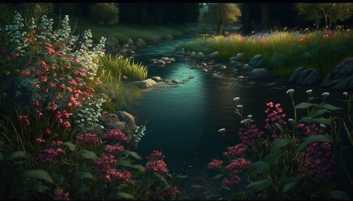 5 Enchanted River Wall Art Enchanted River Printable Digital Art ...