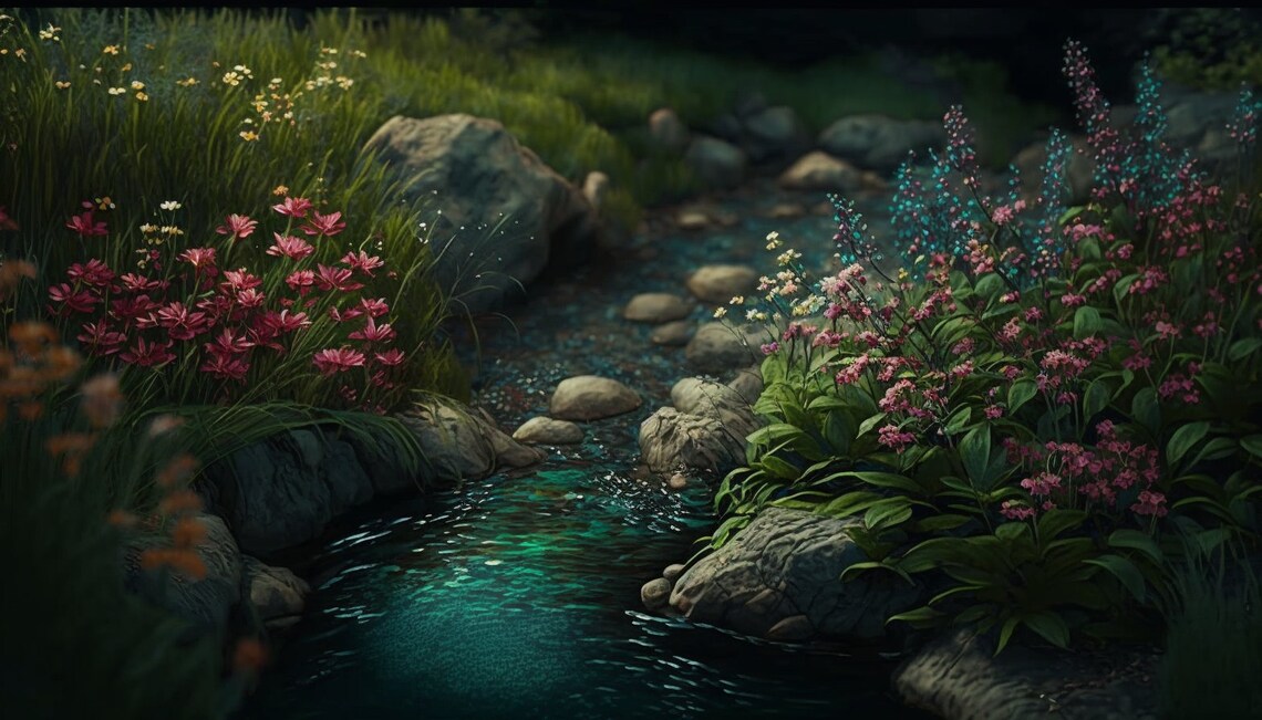 5 Enchanted River Wall Art Enchanted River Printable Digital Art ...