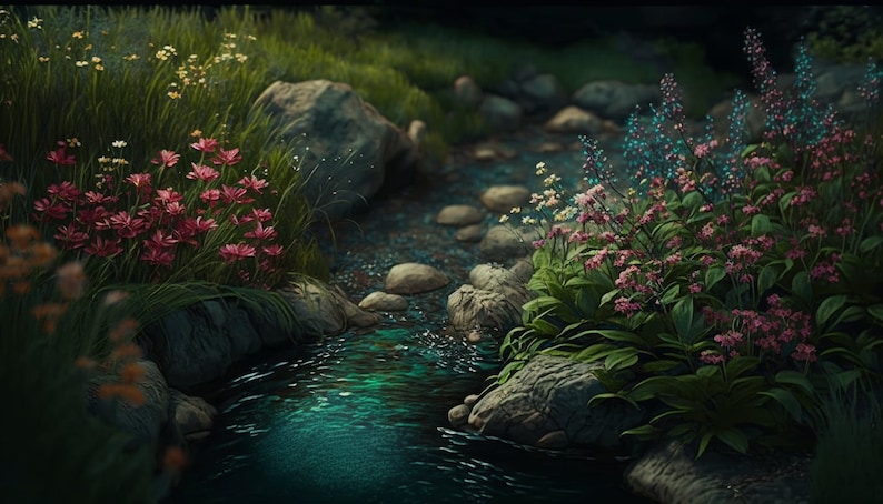 5 Enchanted River Wall Art Enchanted River Printable Digital Art ...