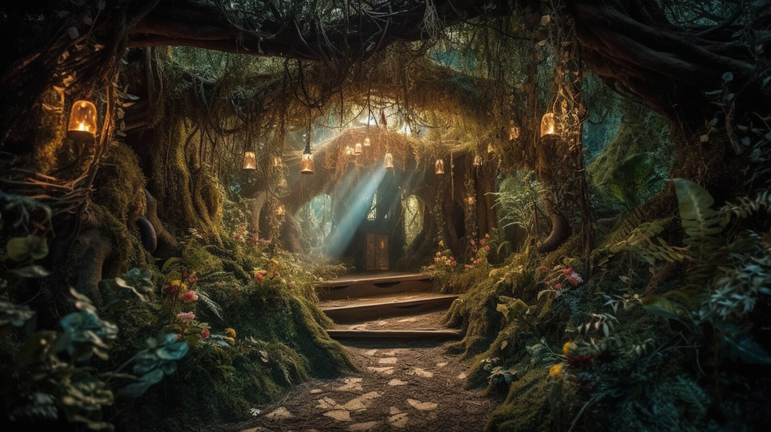 4 Enchanted Forest Wall Art Enchanted Forest Printable Digital Art ...