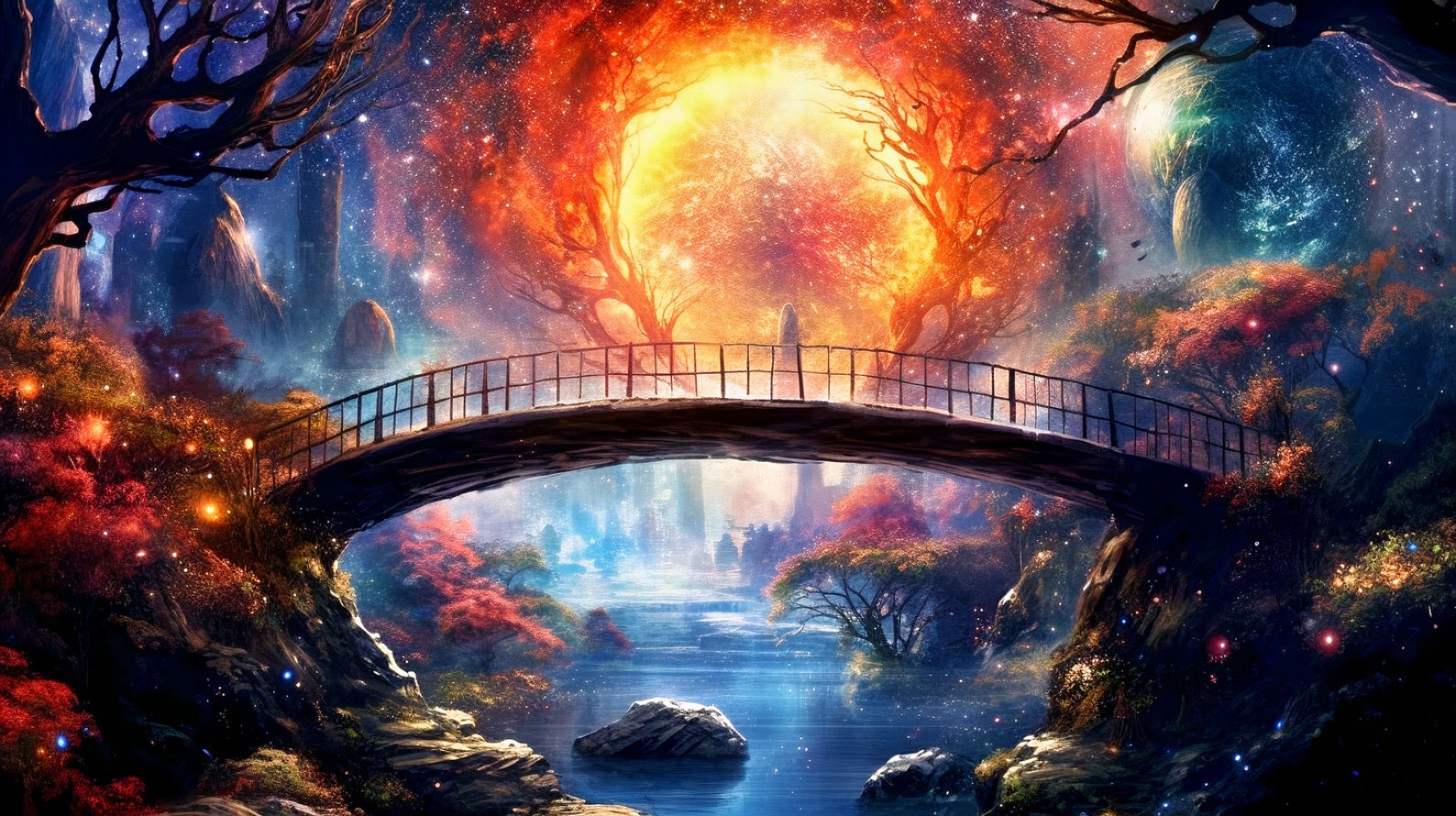 4 Fantasy Bridge Wallpaper Images, Enchanted Bridge Desktop Wallpaper ...