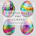 4 Easter Eggs Clipart, Easter Clipart, Easter Eggs Bundle PNG, Instant ...