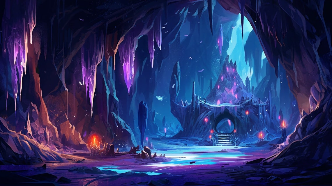 5 Fantasy Crystal Cave Wallpaper Images, Enchanted Cave Desktop ...