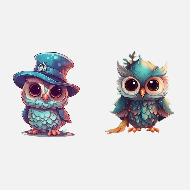 8 Fantasy Owl Clipart, Fantasy Clipart, Magic Owl PNG, Digital Magic ...