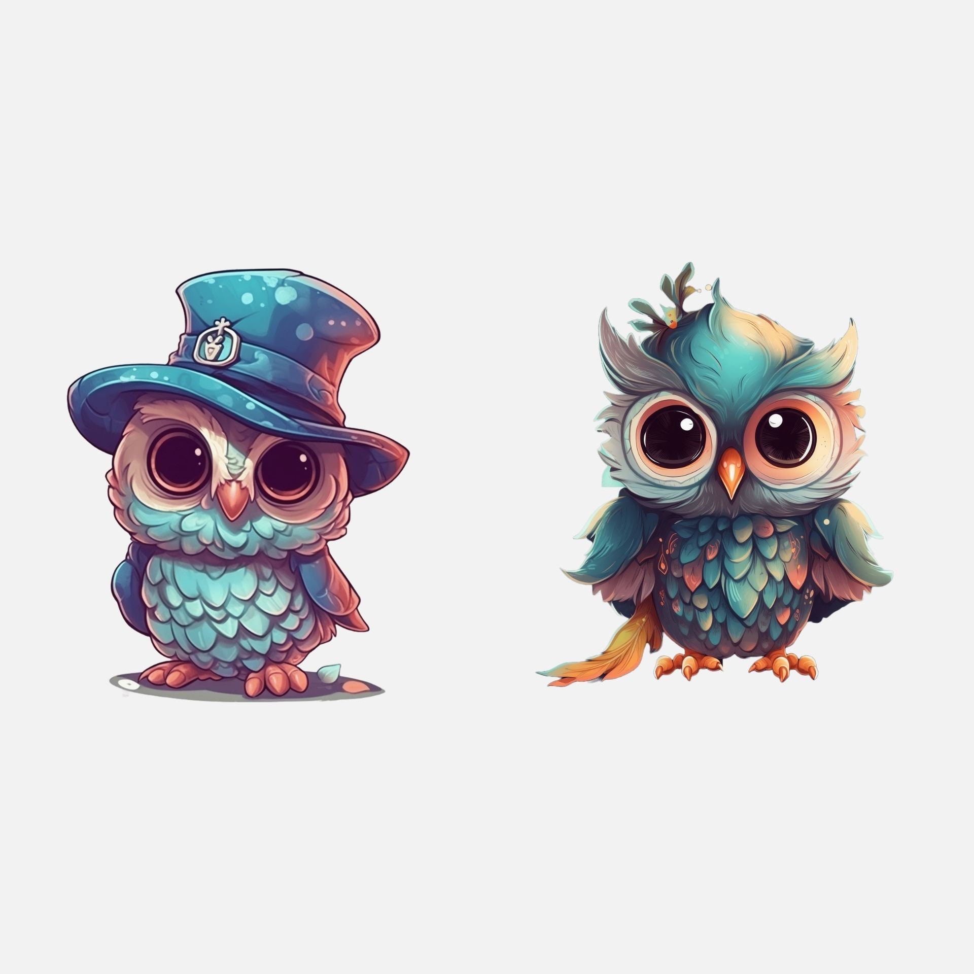 8 Fantasy Owl Clipart, Fantasy Clipart, Magic Owl PNG, Digital Magic ...