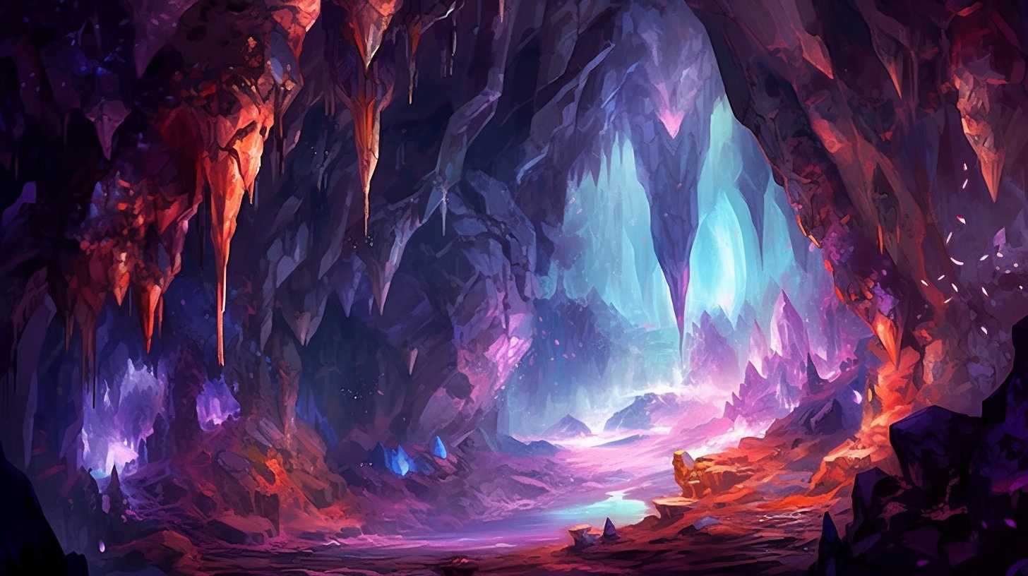 5 Fantasy Crystal Cave Wallpaper Images, Enchanted Cave Desktop ...