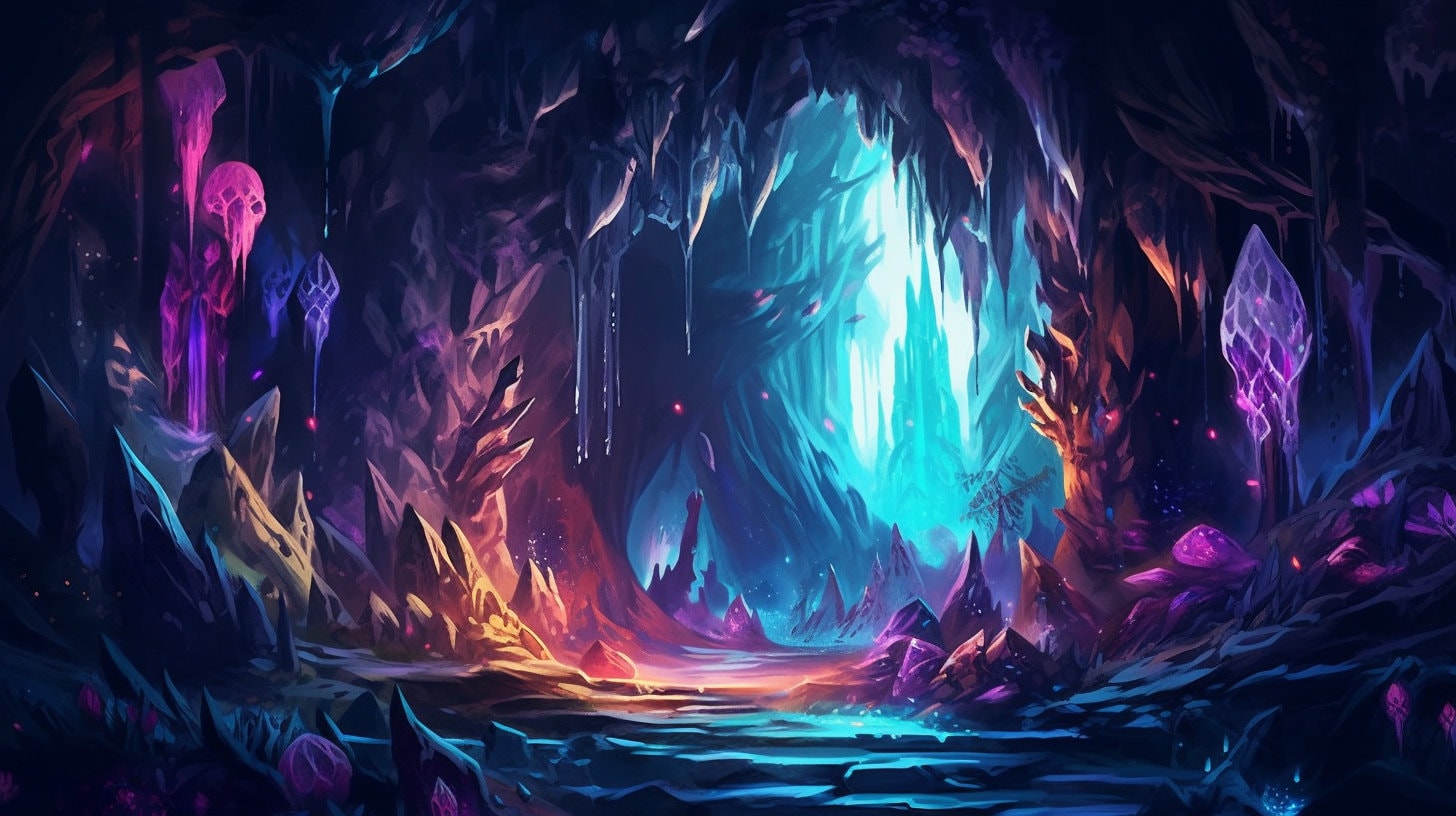 5 Fantasy Crystal Cave Wallpaper Images, Enchanted Cave Desktop ...