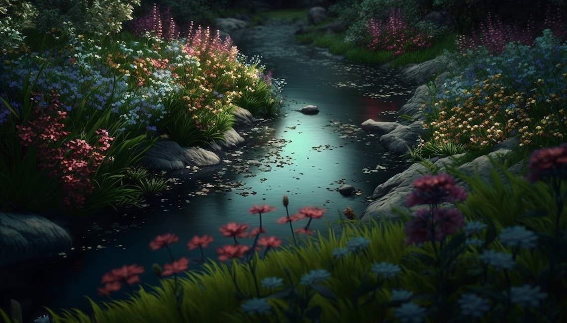 5 Enchanted River Wall Art Enchanted River Printable Digital Art ...