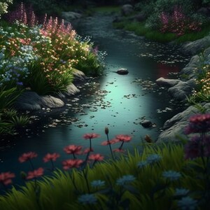 5 Enchanted River Wall Art Enchanted River Printable Digital Art ...