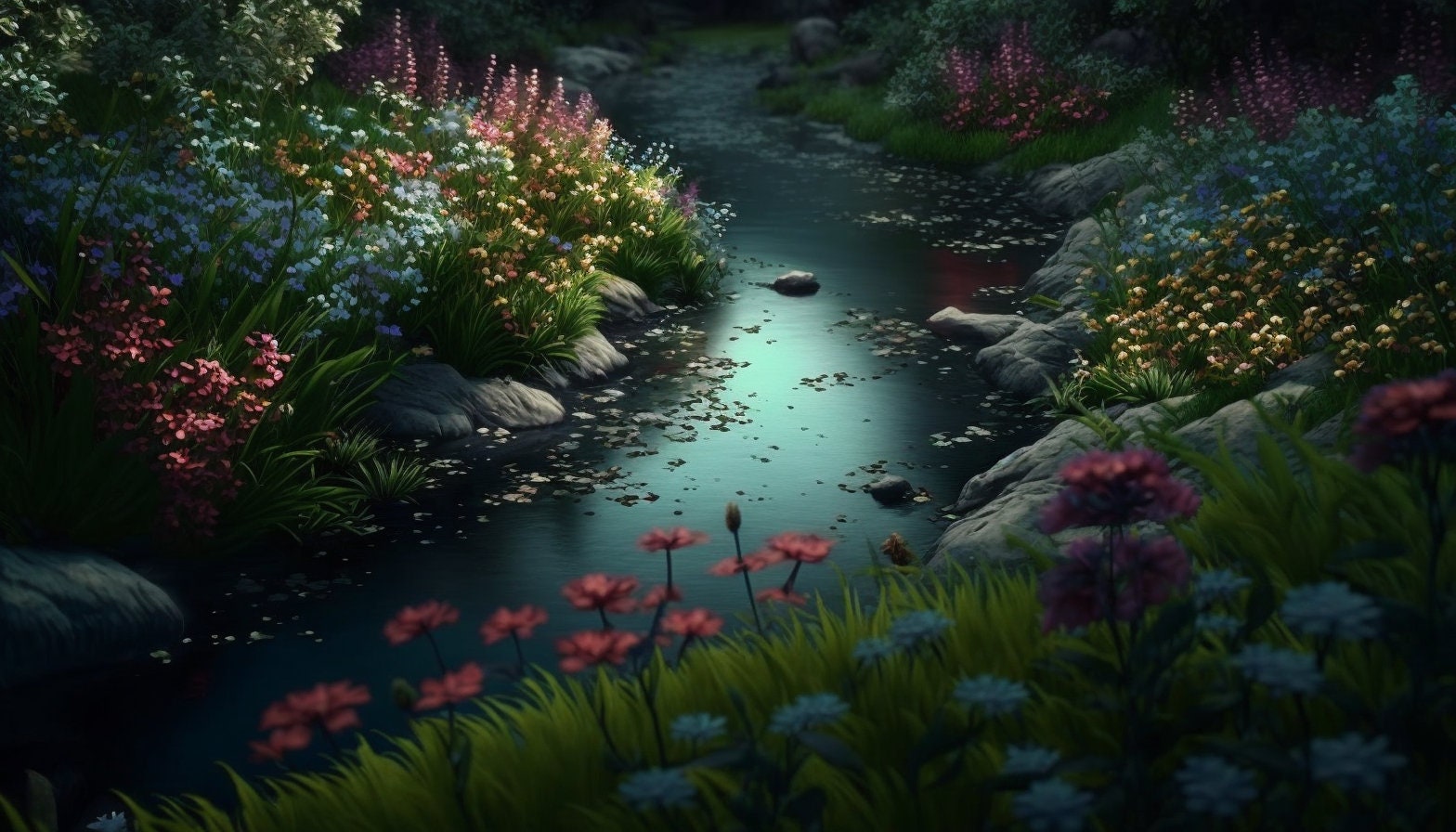 5 Enchanted River Wall Art Enchanted River Printable Digital Art ...