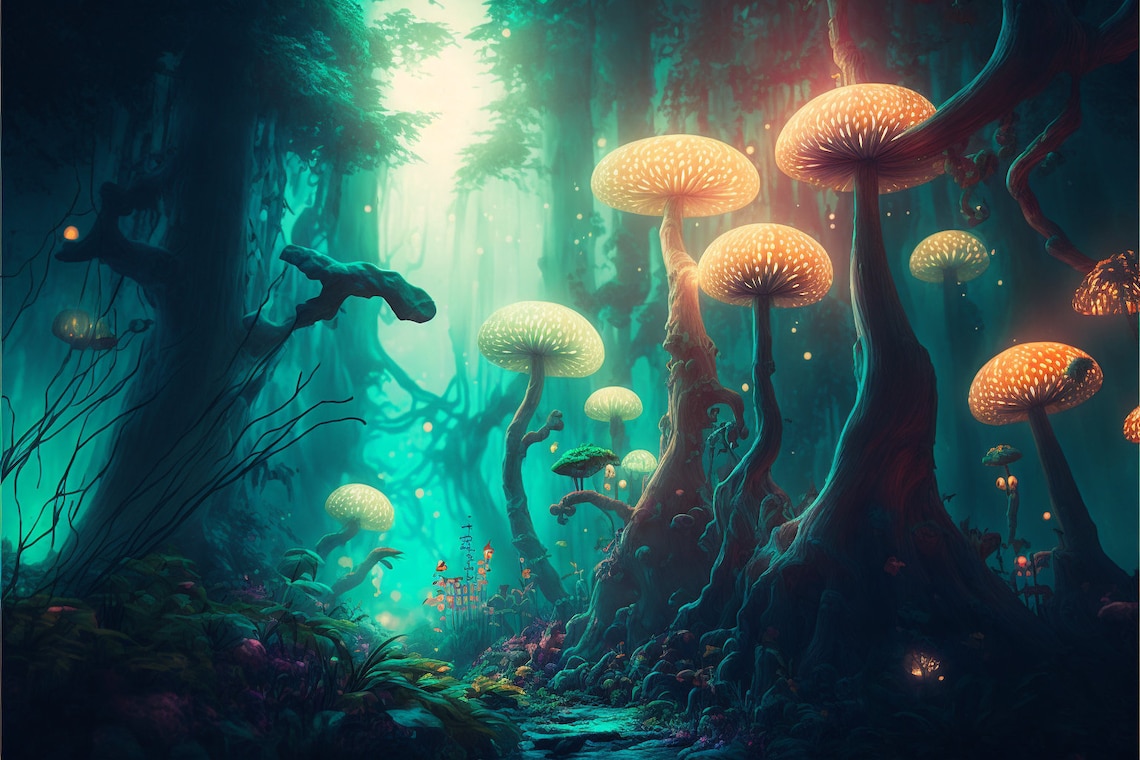 5 Enchanted Forest Wall Art Enchanted Forest Printable Digital Art ...