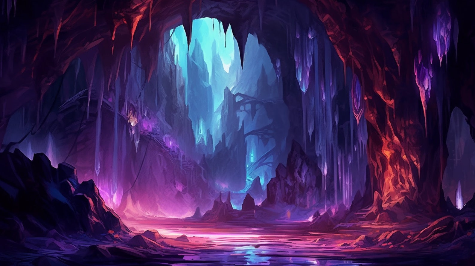 5 Fantasy Crystal Cave Wallpaper Images, Enchanted Cave Desktop ...