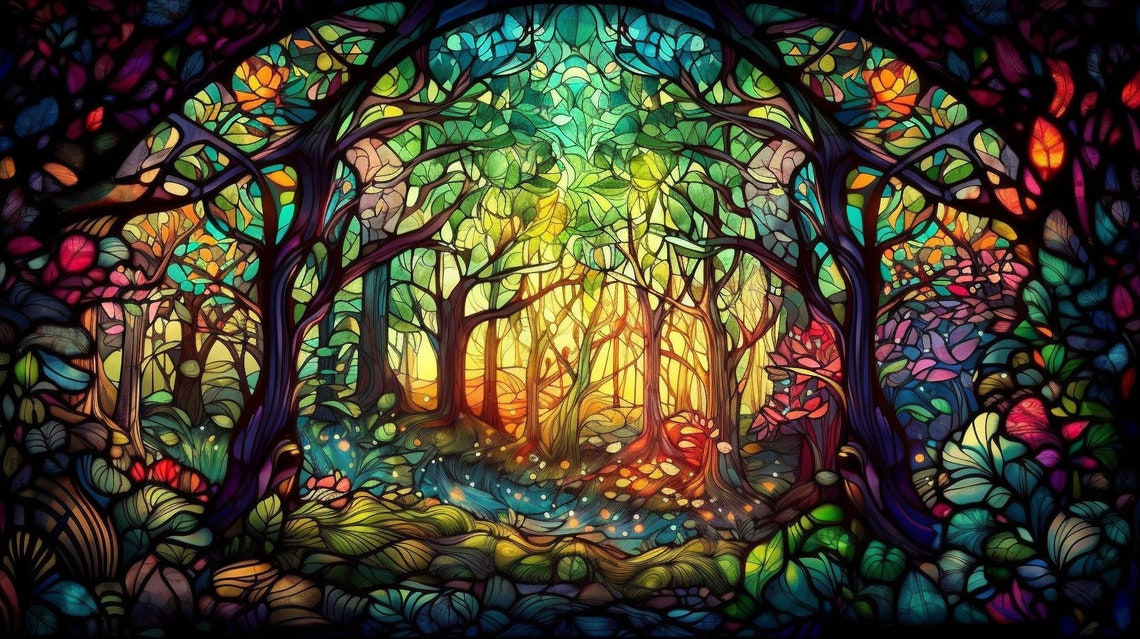5 Enchanted Forest Wallpaper | Printable Art | Digital Art | Digital ...