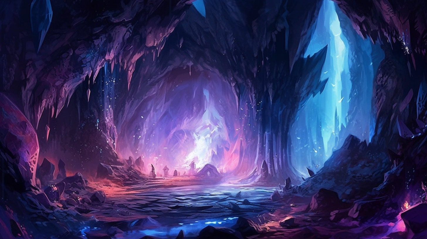 5 Fantasy Crystal Cave Wallpaper Images, Enchanted Cave Desktop ...