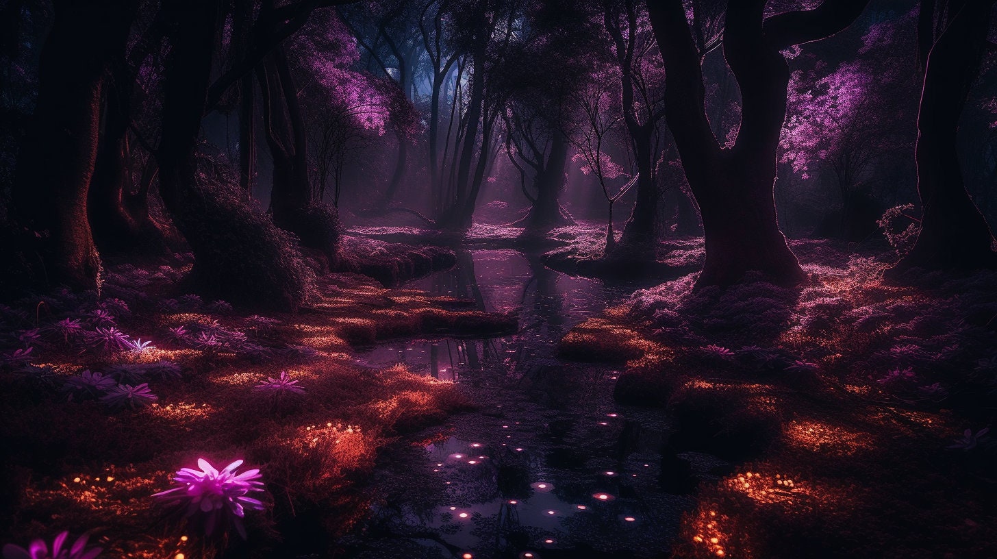 4 Enchanted Forest Wall Art Enchanted Forest Printable Digital Art ...