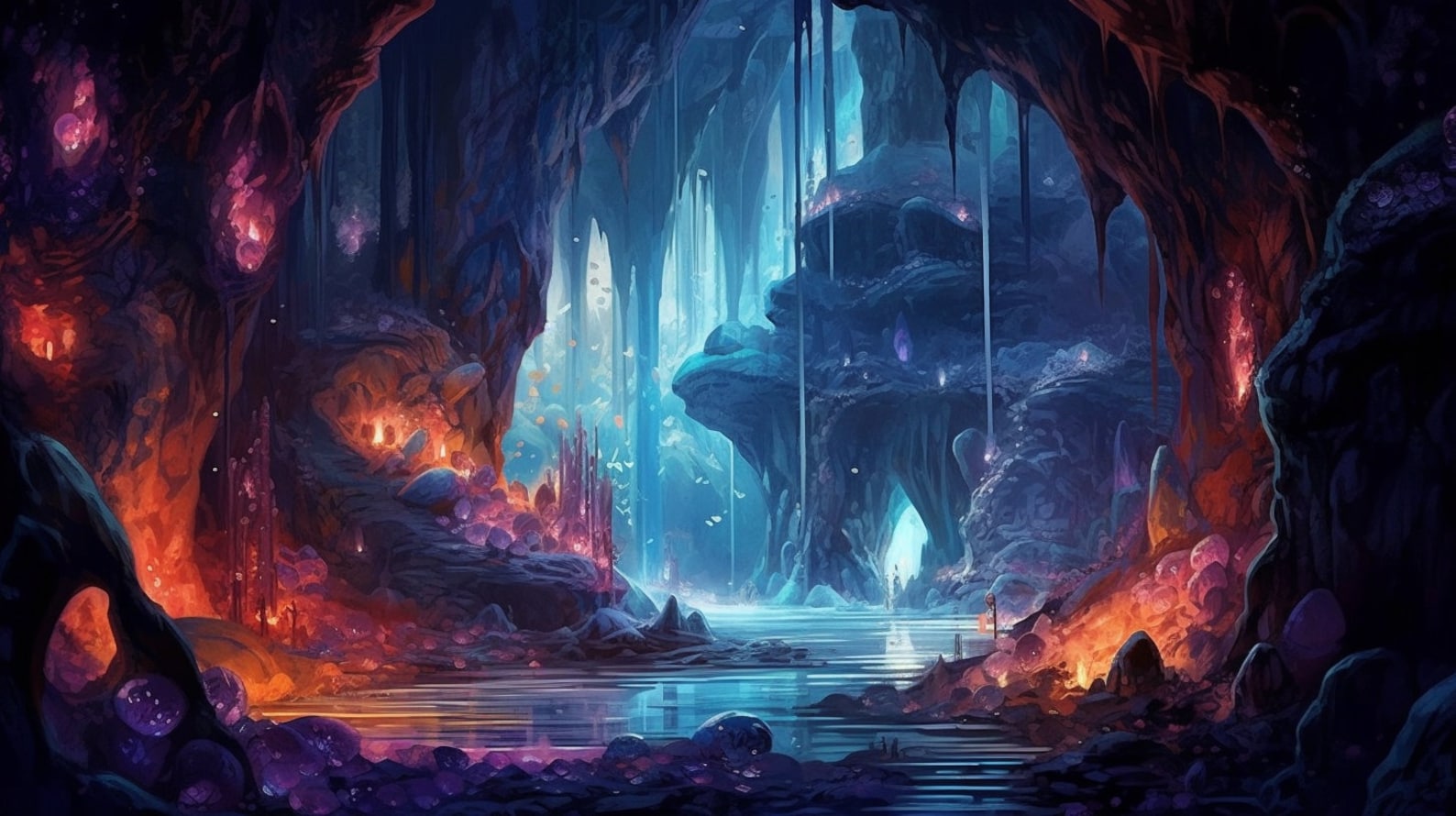 5 Fantasy Crystal Cave Wallpaper Images, Enchanted Cave Desktop ...