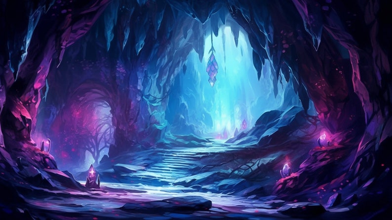 5 Fantasy Crystal Cave Wallpaper Images, Enchanted Cave Desktop ...