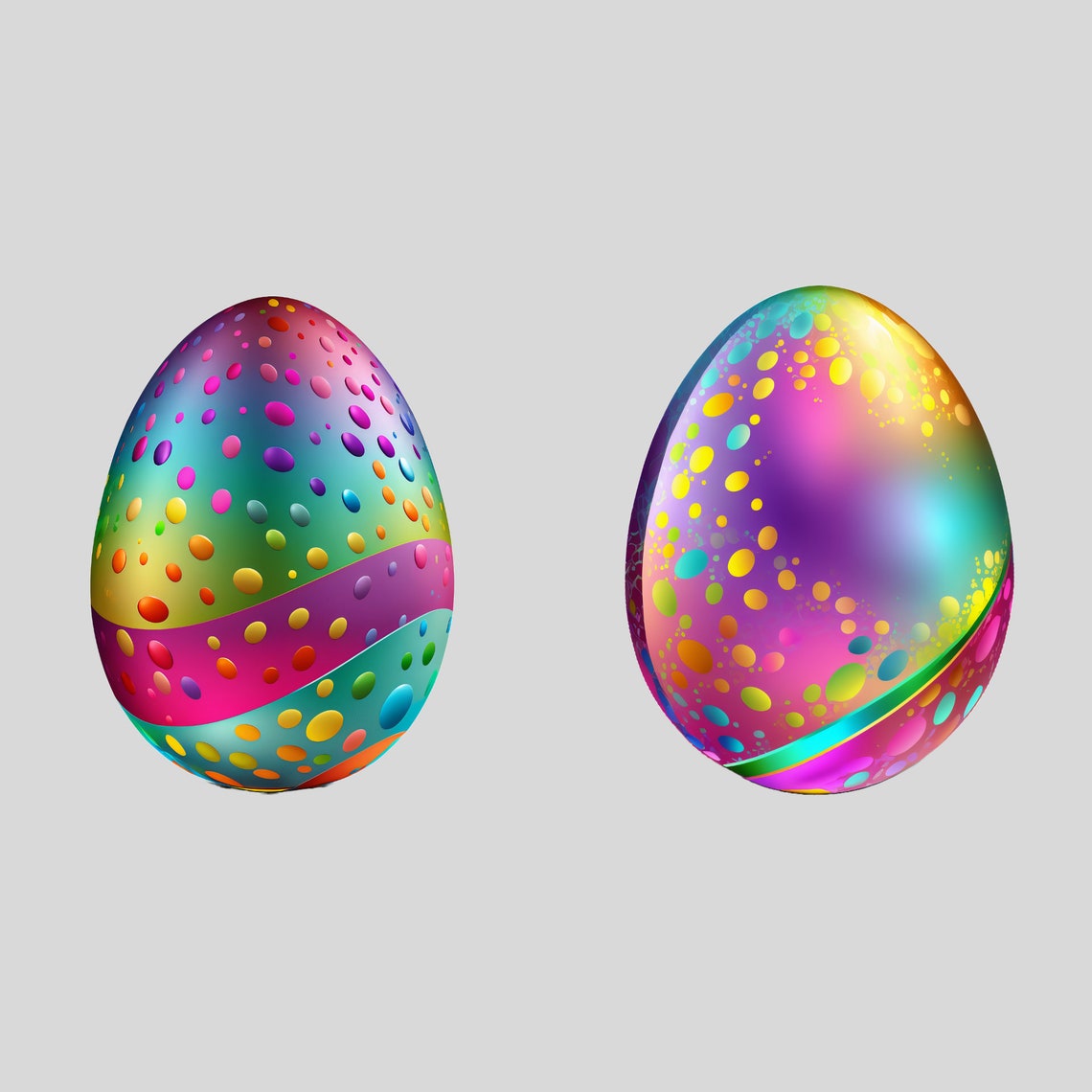 4 Easter Eggs Clipart Easter Clipart Easter Eggs Bundle PNG - Etsy