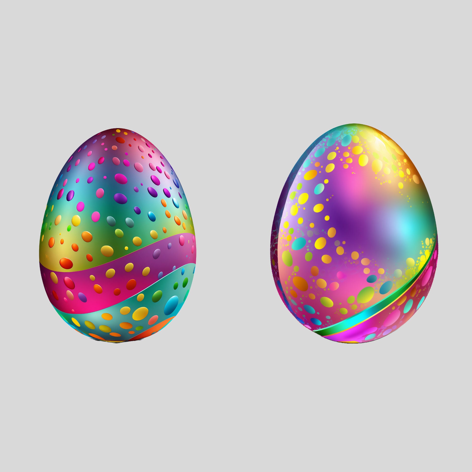 4 Easter Eggs Clipart, Easter Clipart, Easter Eggs Bundle PNG, Instant ...