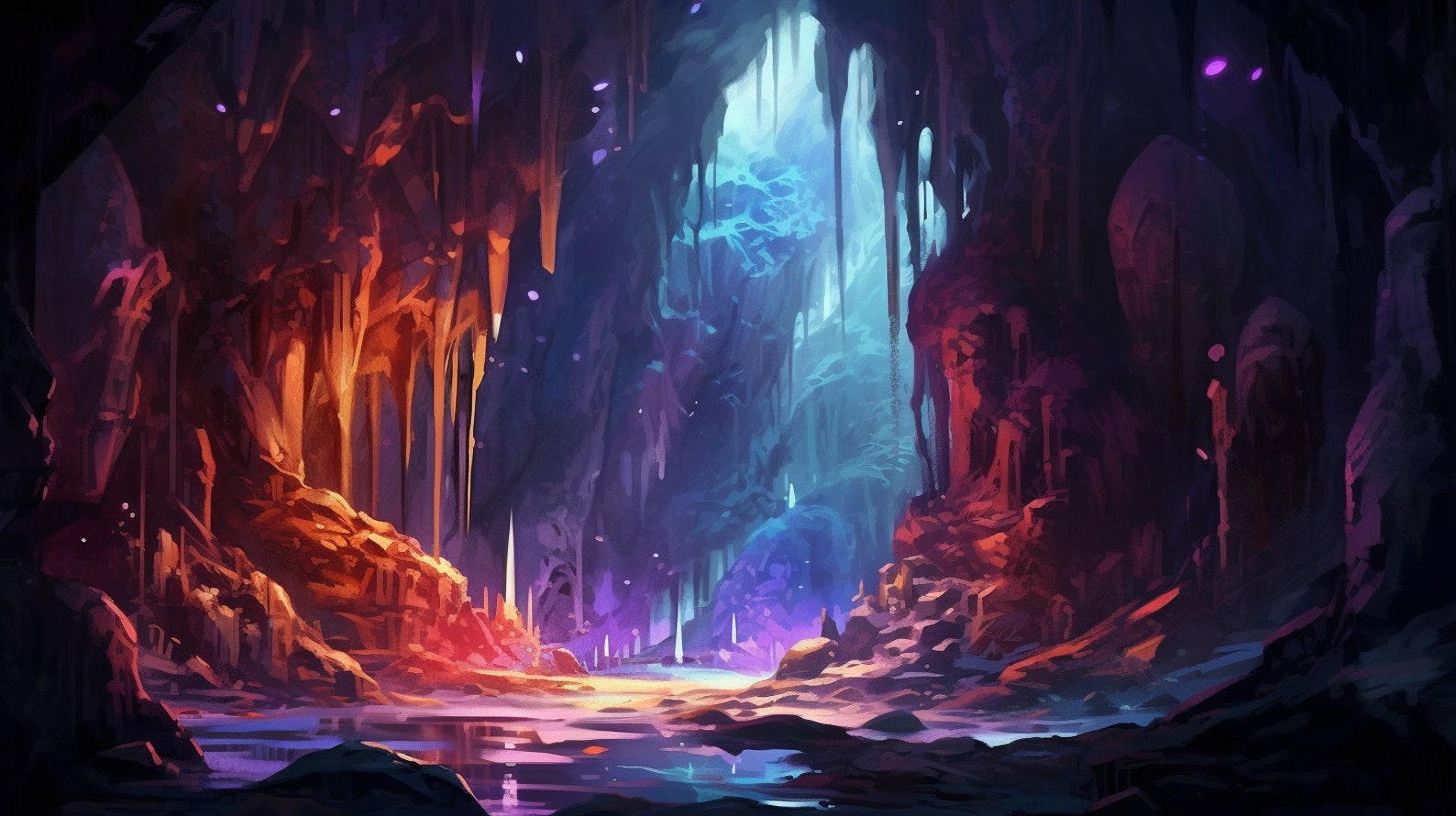 5 Fantasy Crystal Cave Wallpaper Images, Enchanted Cave Desktop ...