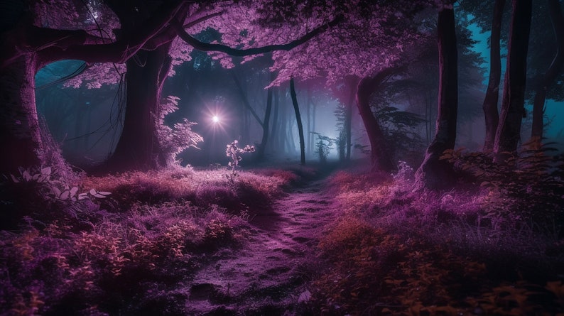 4 Enchanted Forest Wall Art Enchanted Forest Printable Digital Art ...