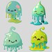 Slime Clipart, Set of 4 Cute Clipart PNG Images, Cute Slime PNG, Cute ...