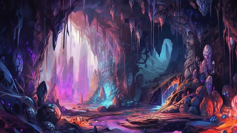 5 Fantasy Crystal Cave Wallpaper Images, Enchanted Cave Desktop ...