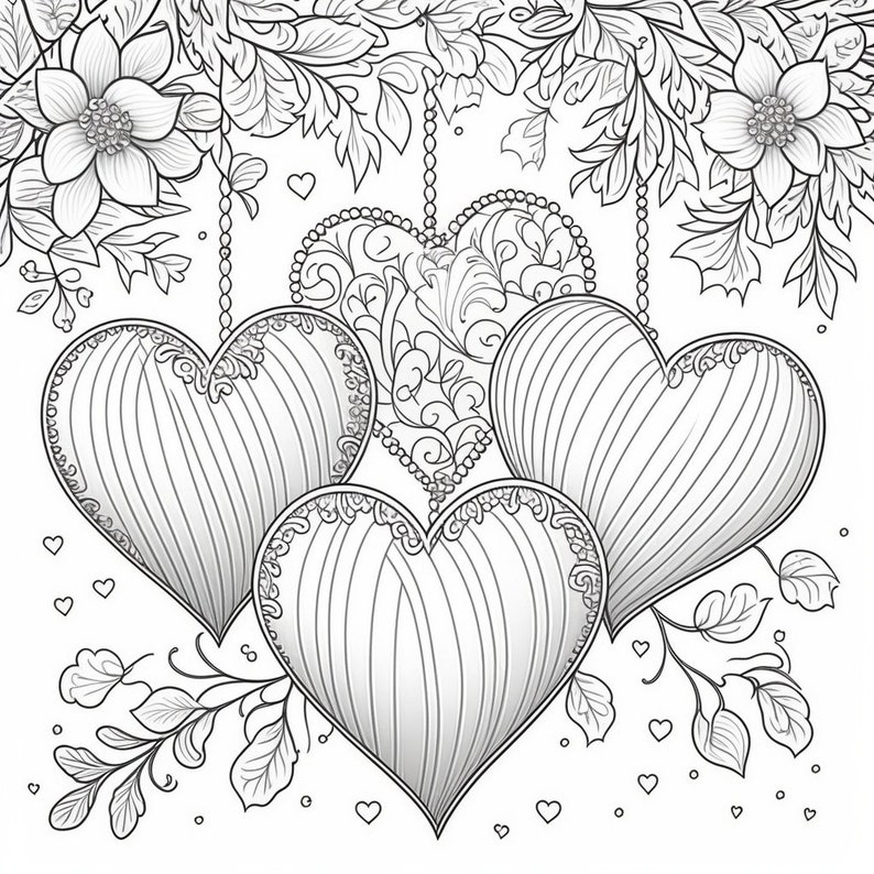 36 Page Printable Valentine's Day Coloring Book - Coloring Books for ...
