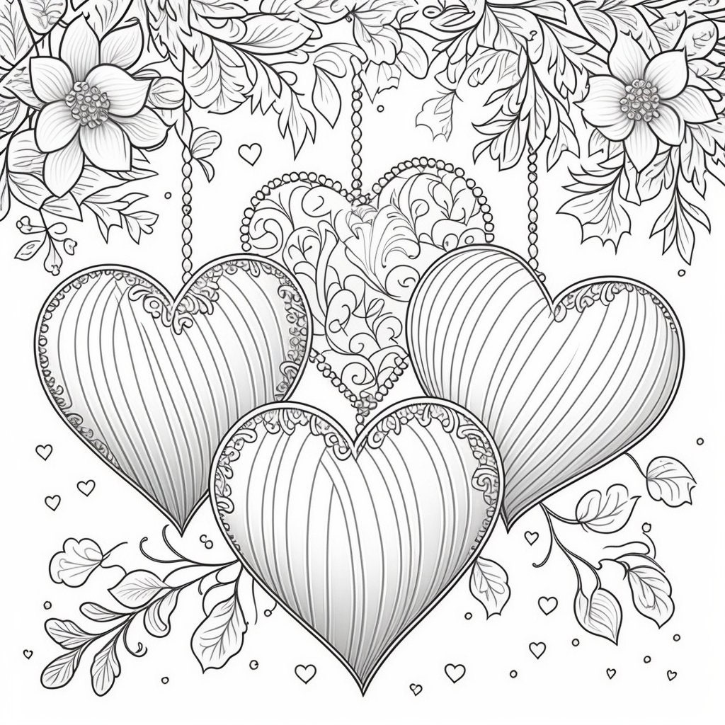36 Page Printable Valentine's Day Coloring Book - Coloring Books for ...
