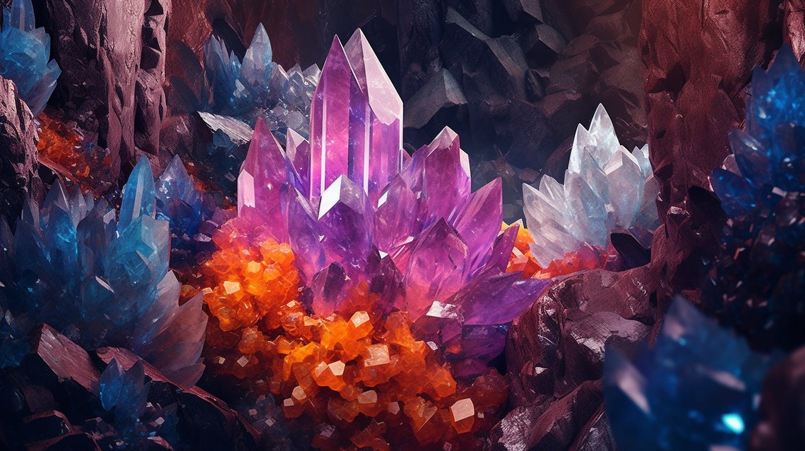 5 Fantasy Crystal Cave Wallpaper Images, Enchanted Cave Desktop ...