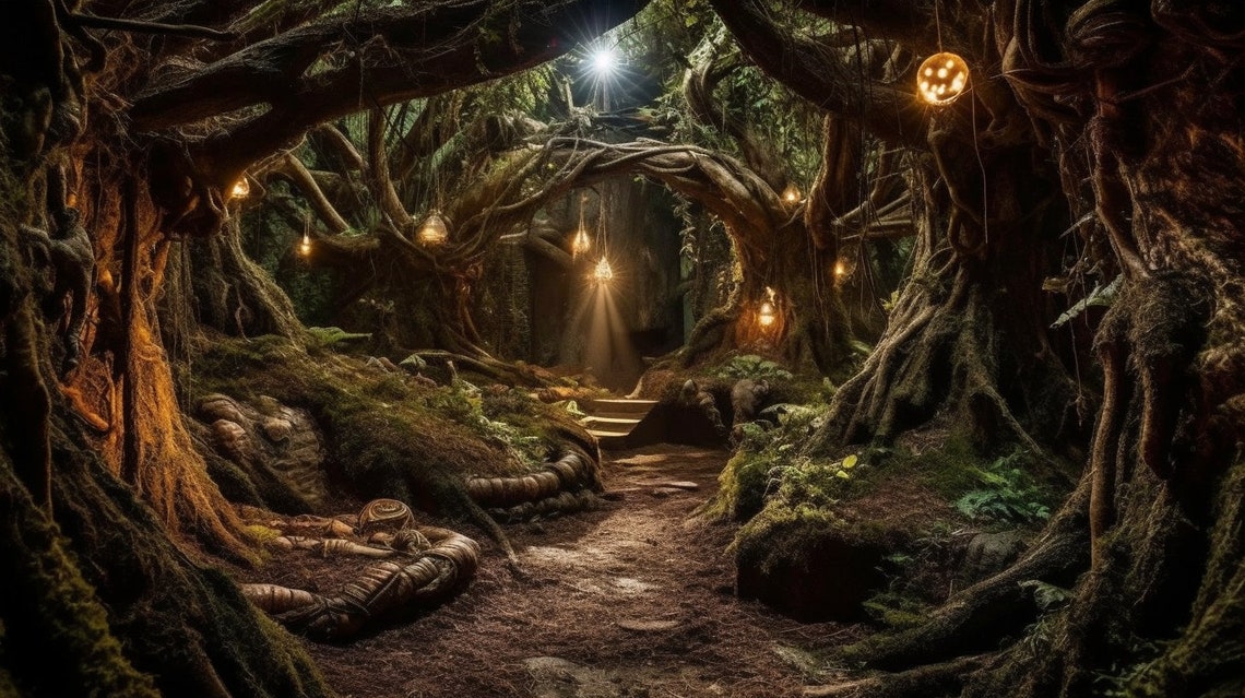 4 Enchanted Forest Wall Art Enchanted Forest Printable Digital Art ...