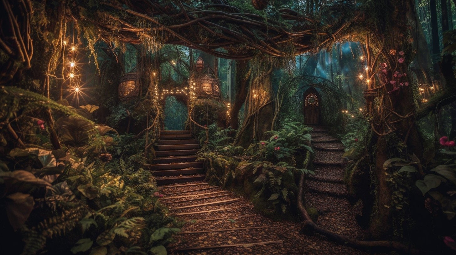 4 Enchanted Forest Wall Art Enchanted Forest Printable Digital Art ...