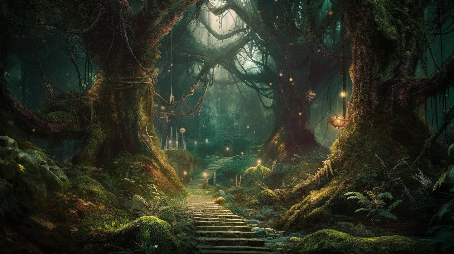 5 Enchanted Forest Wall Art Enchanted Forest Printable Digital Art ...