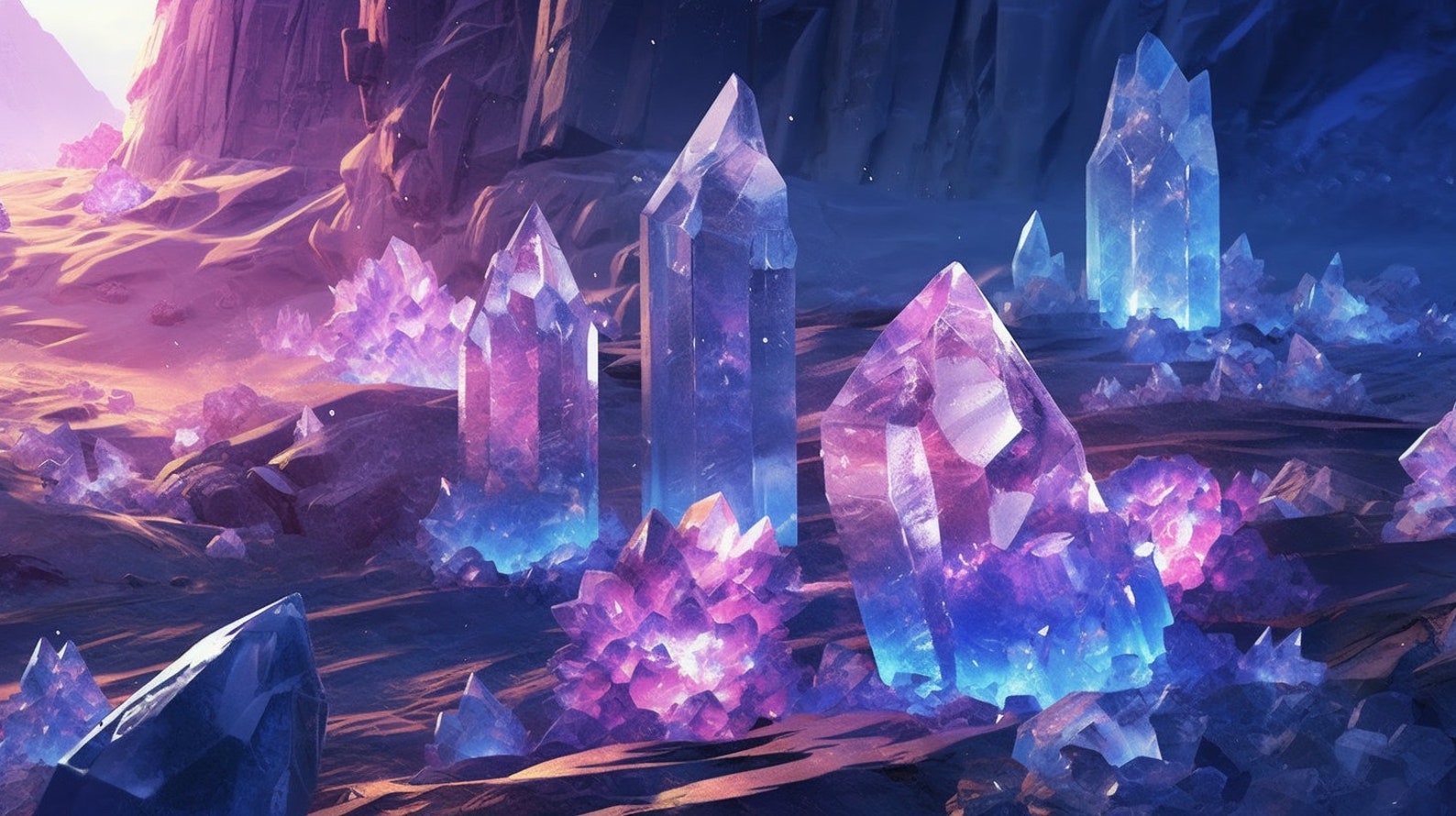 5 Fantasy Crystal Cave Wallpaper Images, Enchanted Cave Desktop ...